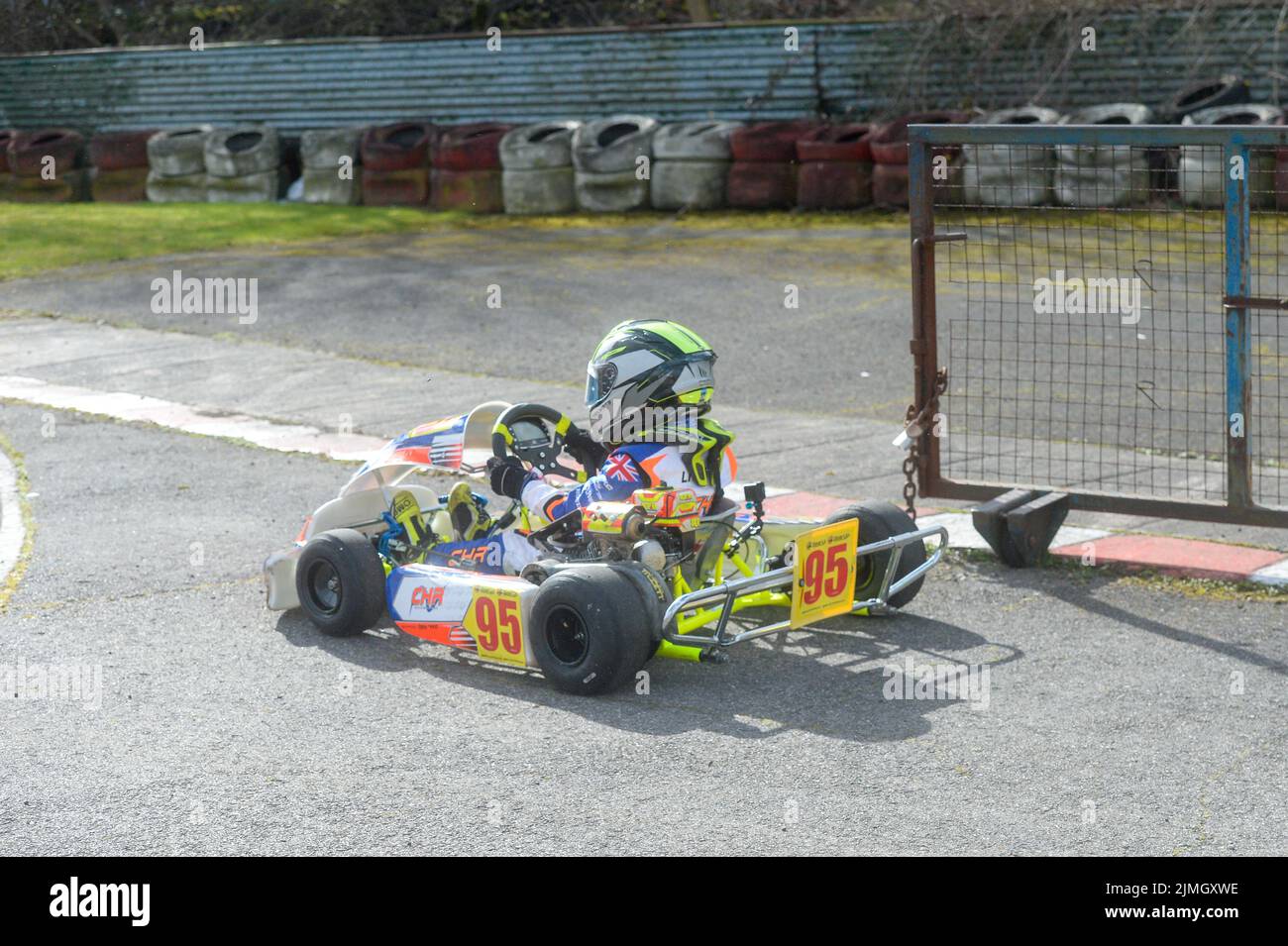 Karting races at South Yorkshire Karting Club Stock Photo - Alamy