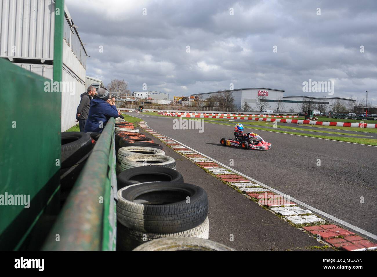 Karting races at South Yorkshire Karting Club Stock Photo - Alamy