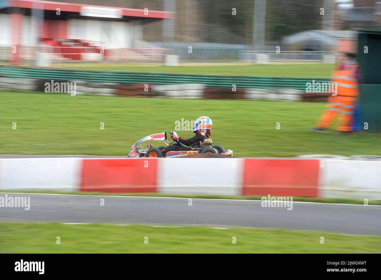 Karting races at South Yorkshire Karting Club Stock Photo - Alamy
