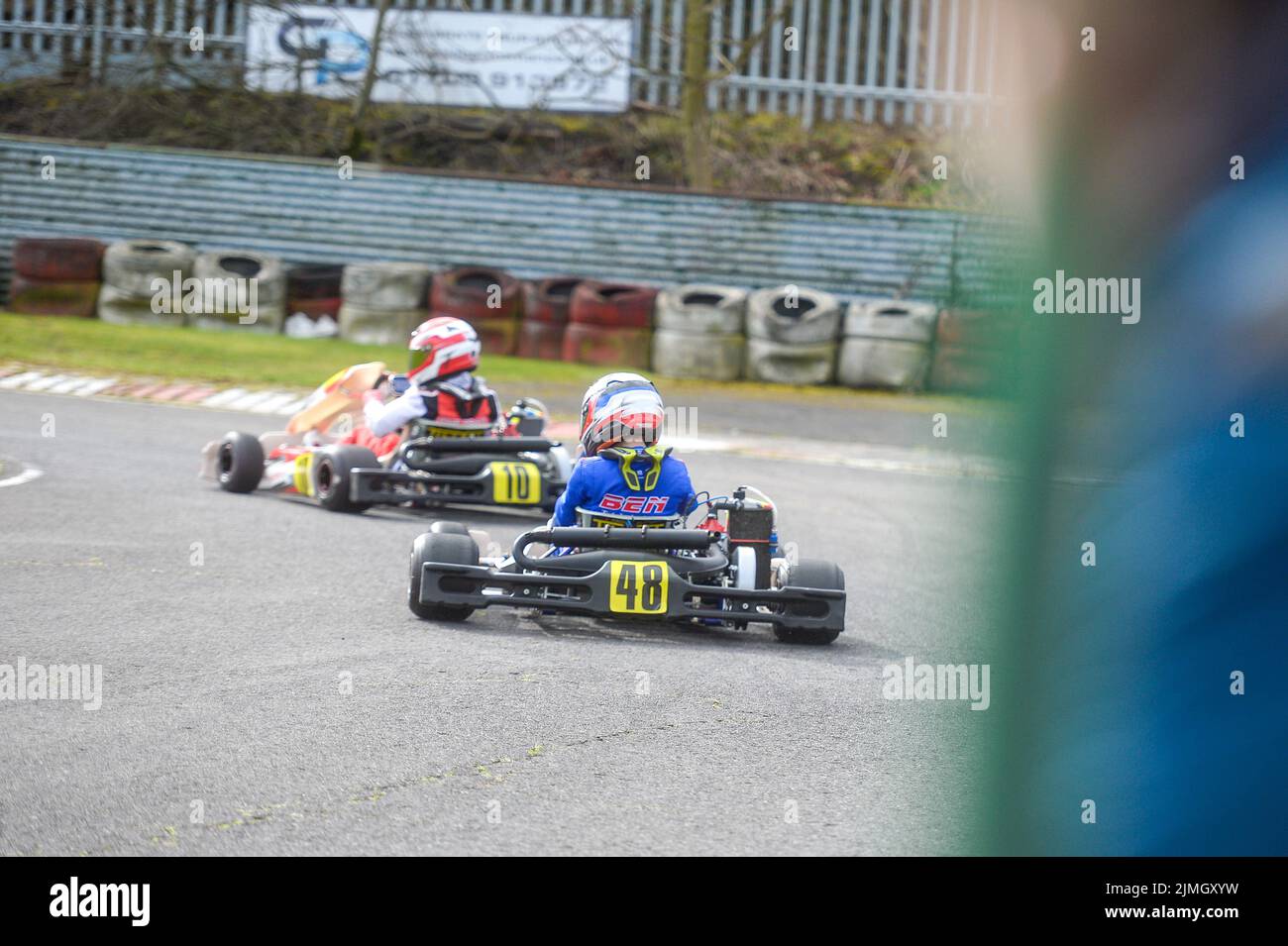 Karting races at South Yorkshire Karting Club Stock Photo - Alamy