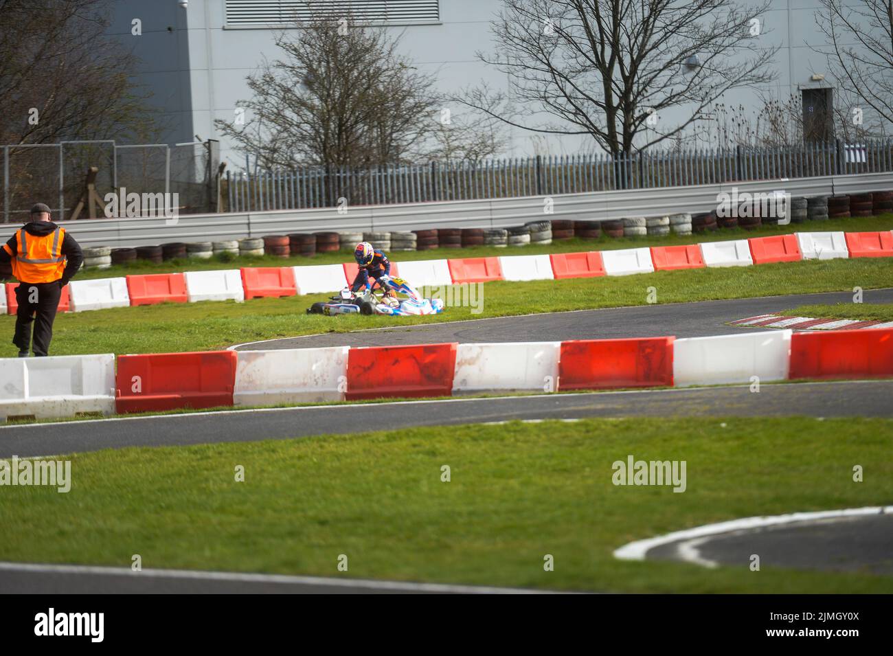 Karting races at South Yorkshire Karting Club Stock Photo - Alamy
