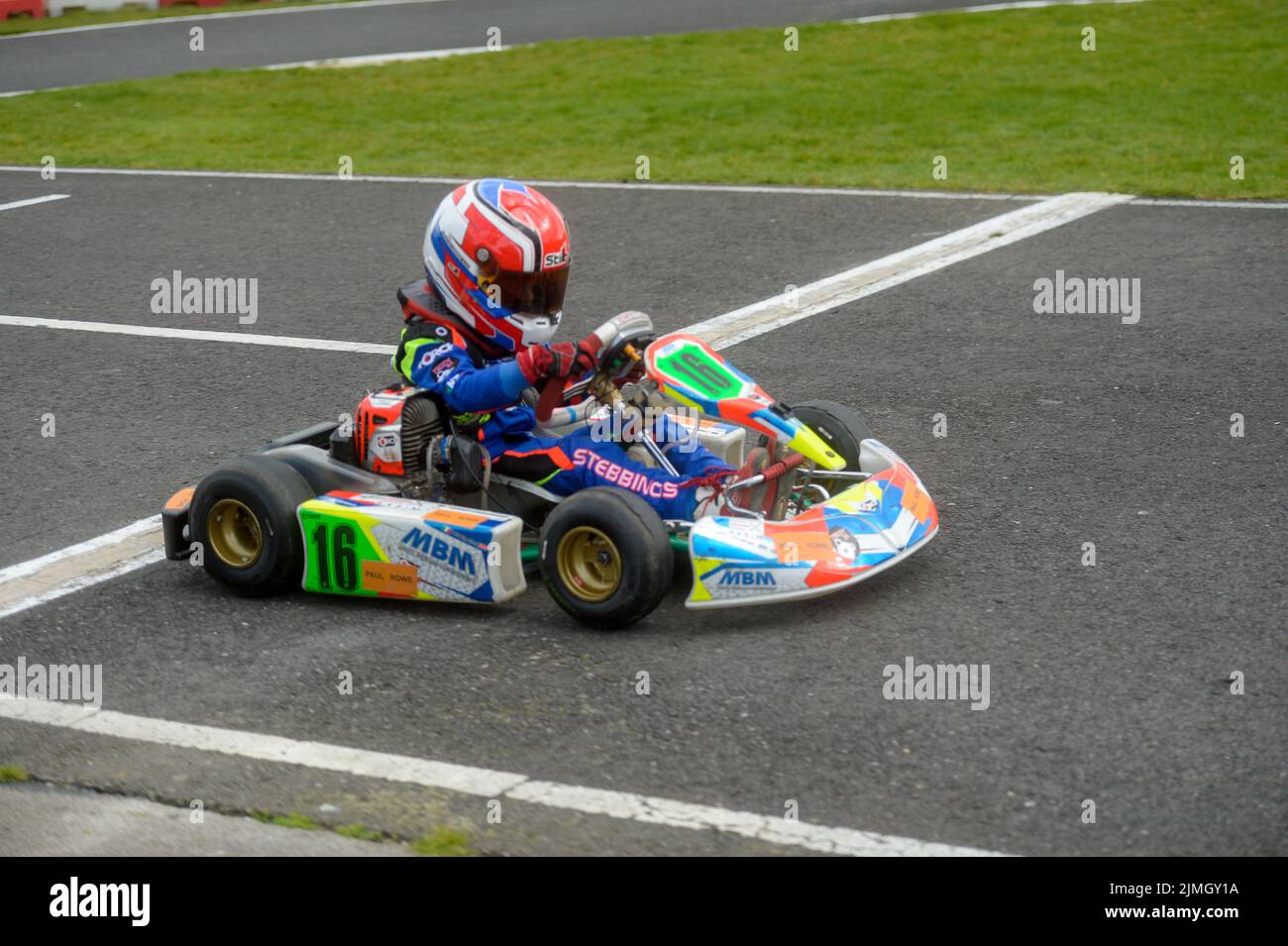 Karting races at South Yorkshire Karting Club Stock Photo - Alamy