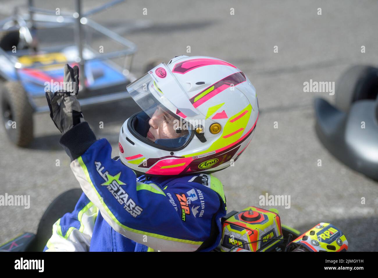 Karting races at South Yorkshire Karting Club Stock Photo - Alamy