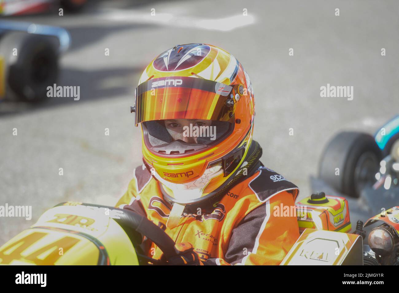 Karting races at South Yorkshire Karting Club Stock Photo - Alamy