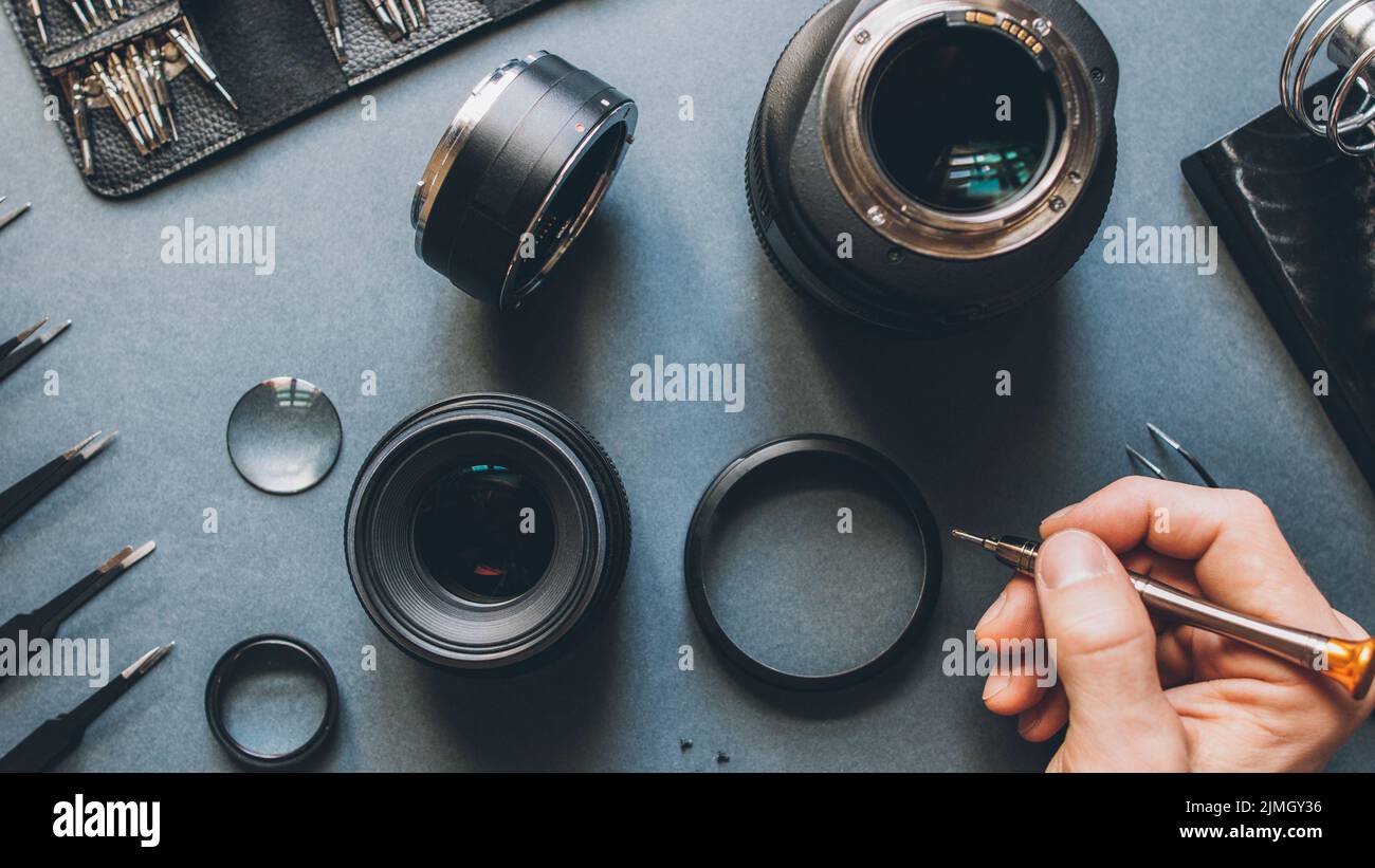 digital device tech support photo camera lens Stock Photo - Alamy
