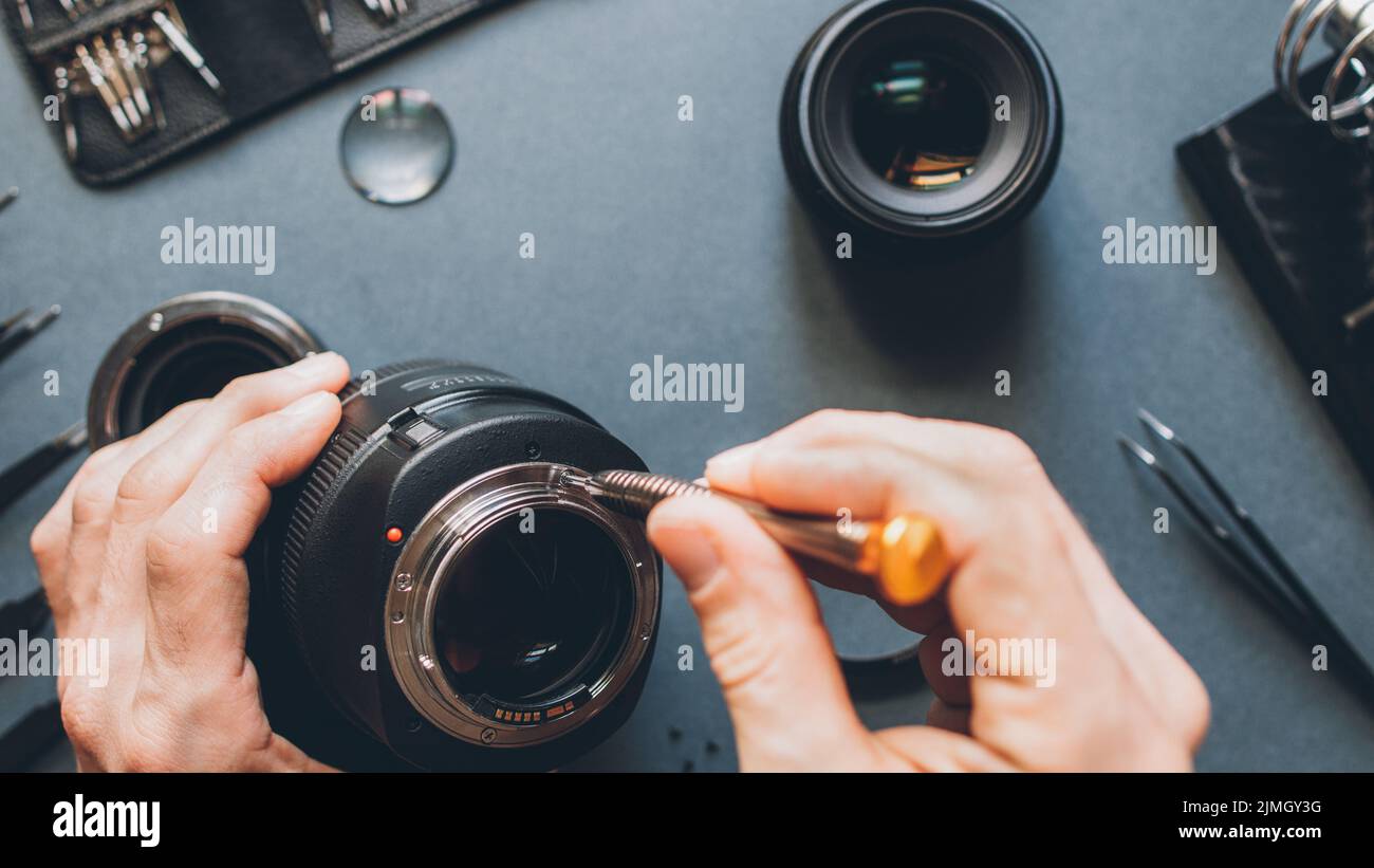 digital device tech support photo camera lens Stock Photo - Alamy