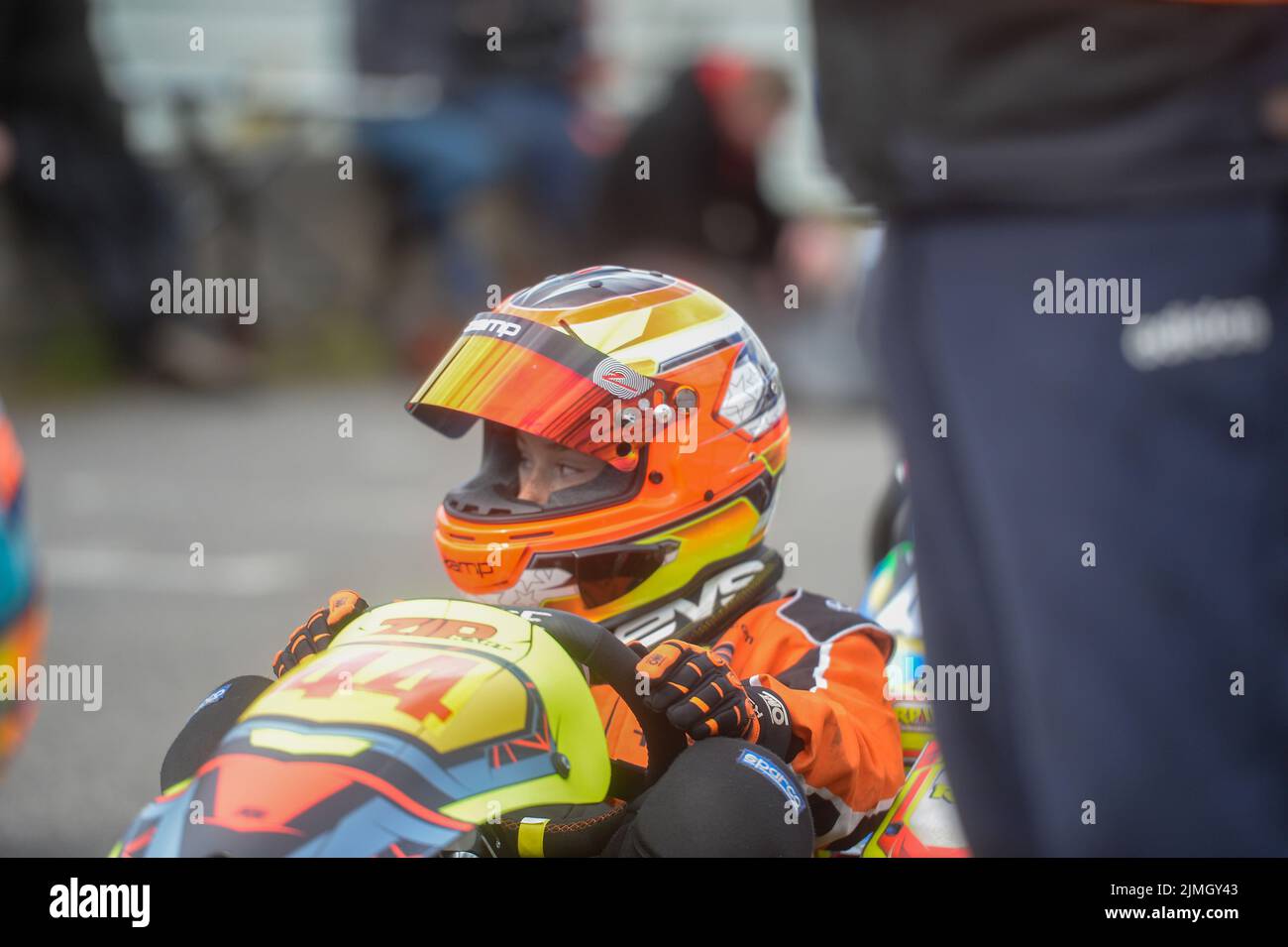 Karting races at South Yorkshire Karting Club Stock Photo - Alamy