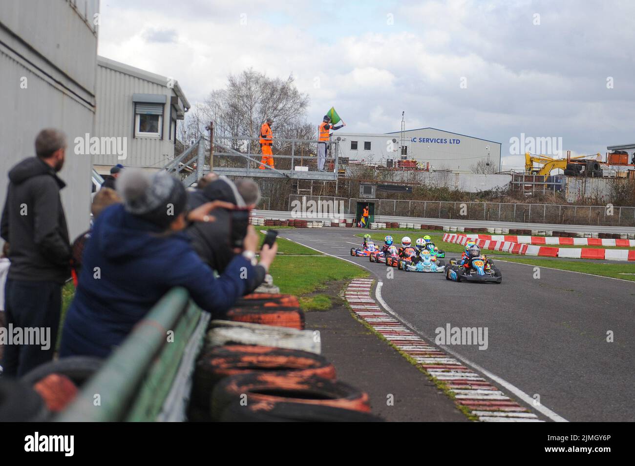 Karting races at South Yorkshire Karting Club Stock Photo - Alamy