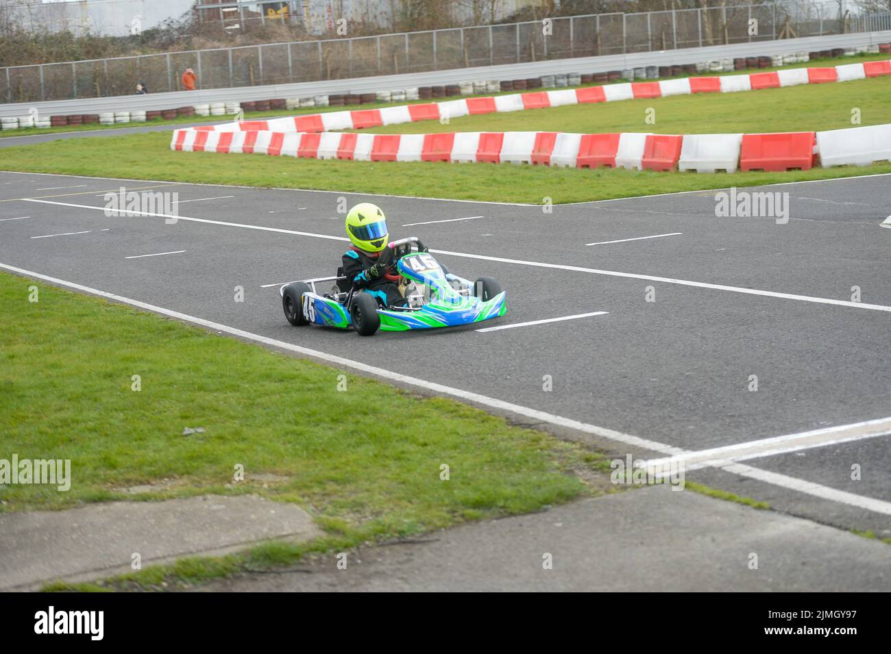 Karting races at South Yorkshire Karting Club Stock Photo - Alamy