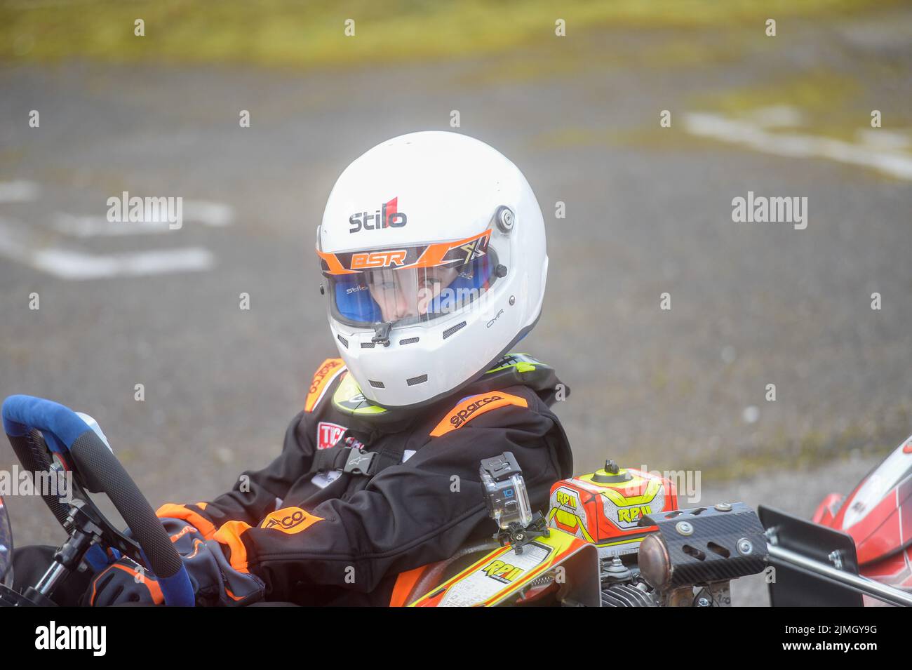 Karting races at South Yorkshire Karting Club Stock Photo - Alamy