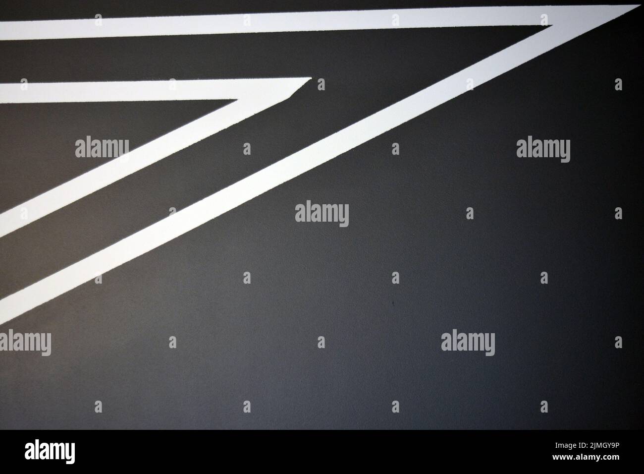 A black and white drawing of stripes of different widths and lengths ...