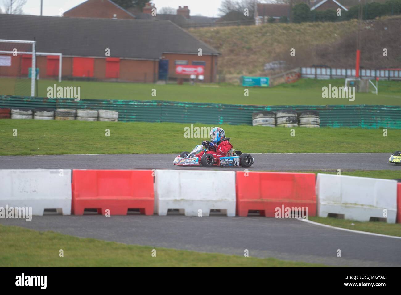 Karting races at South Yorkshire Karting Club Stock Photo - Alamy