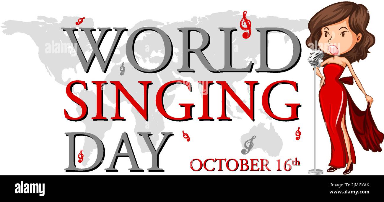 Singer sing day of song Stock Vector Images - Alamy