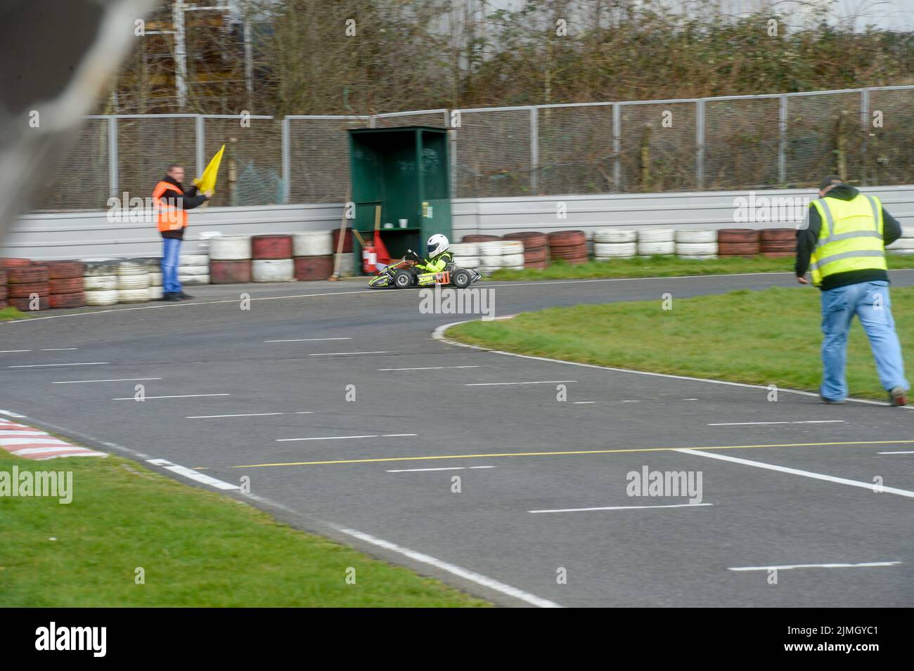 Karting races at South Yorkshire Karting Club Stock Photo - Alamy