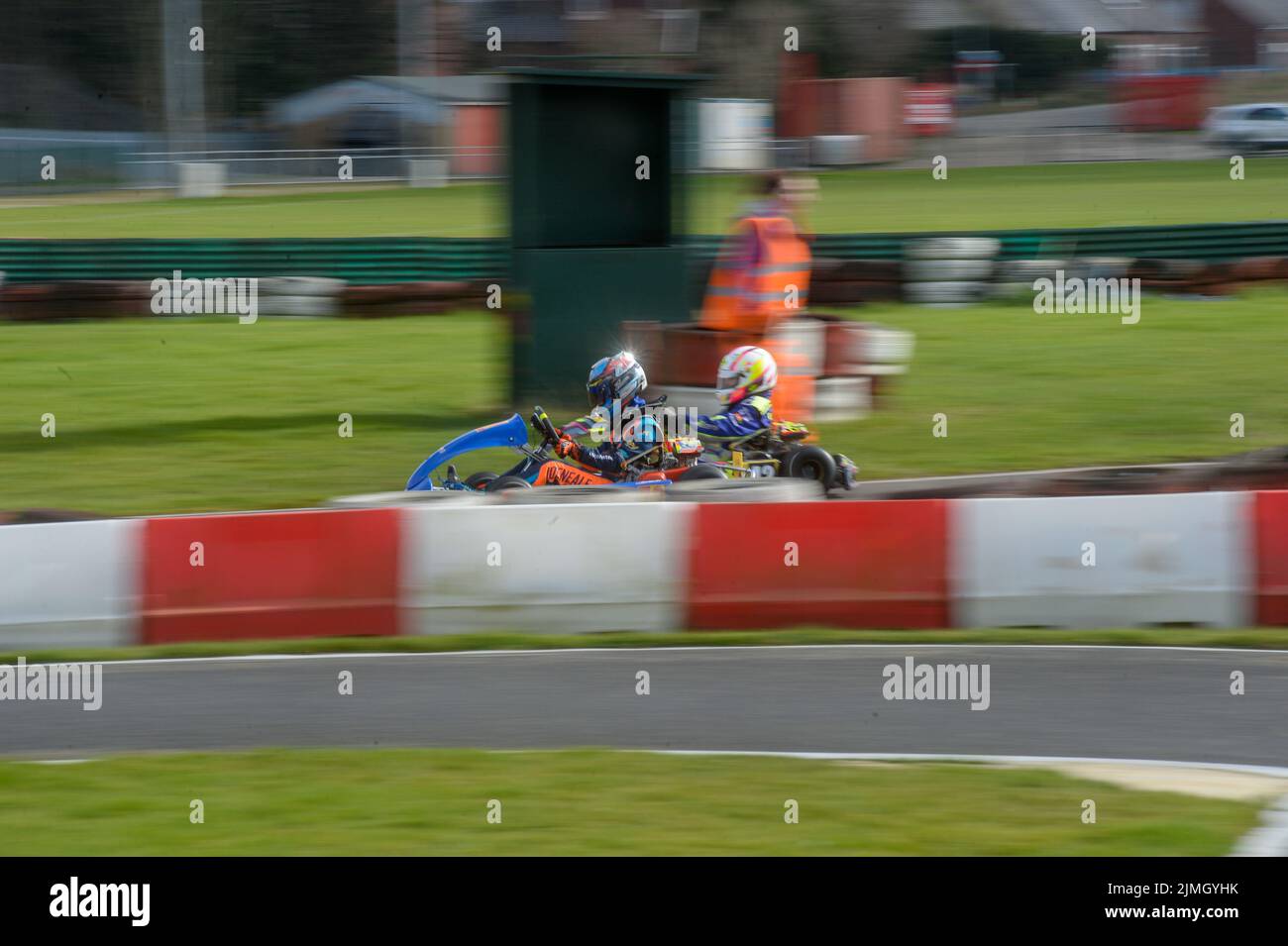 Karting races at South Yorkshire Karting Club Stock Photo - Alamy