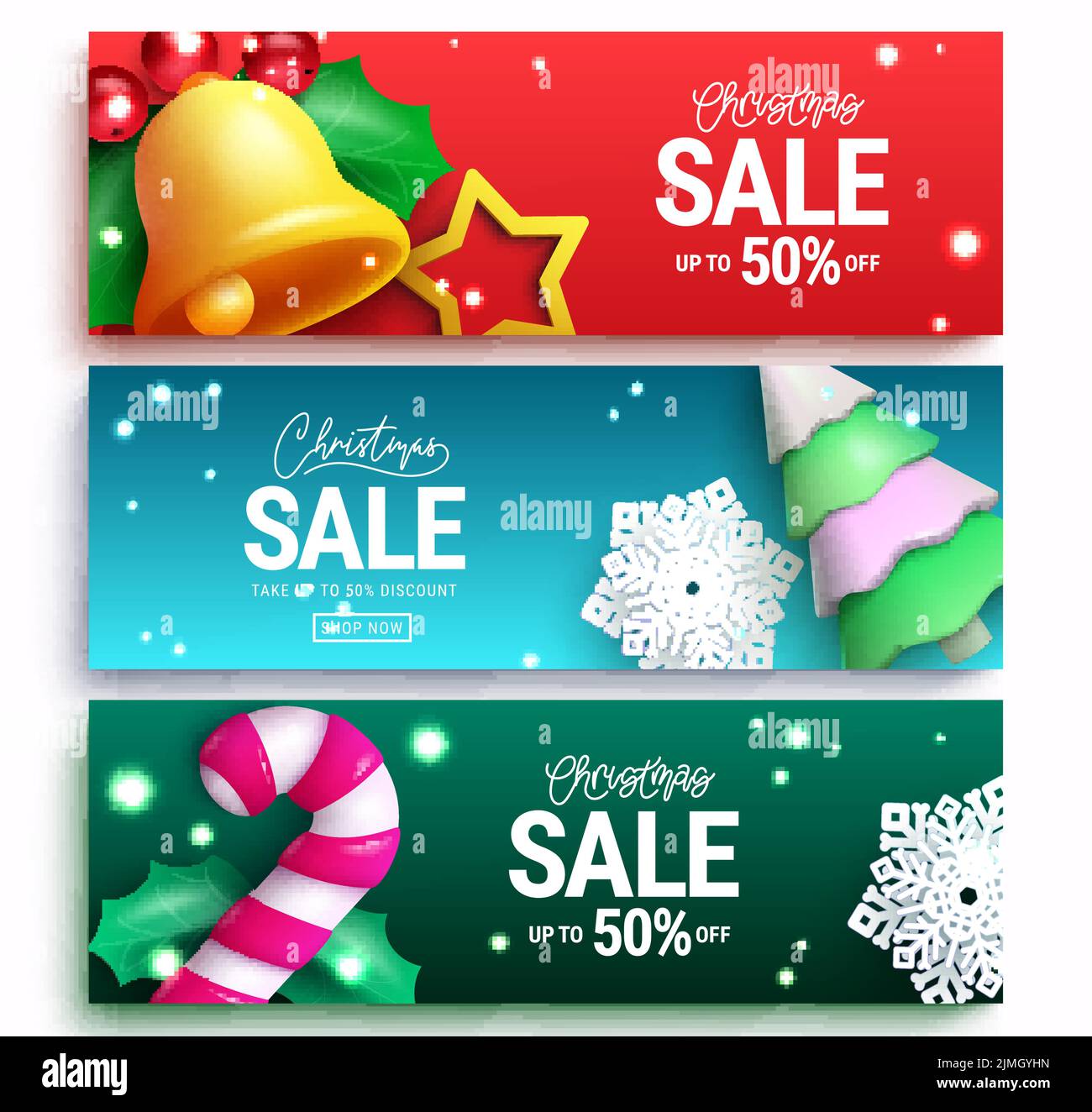 Christmas sale vector banner design. Christmas sale text with price ...
