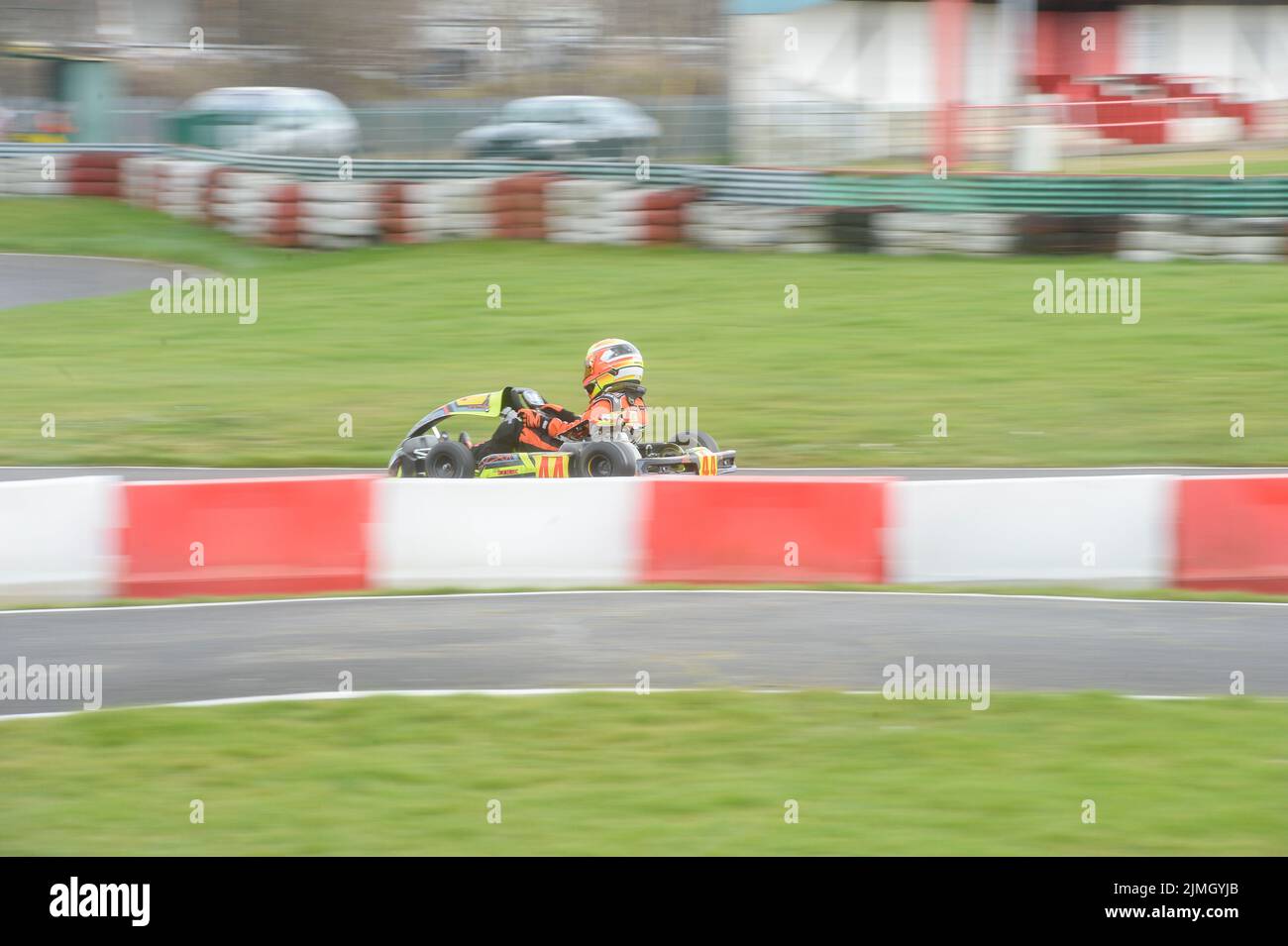 Karting races at South Yorkshire Karting Club Stock Photo - Alamy