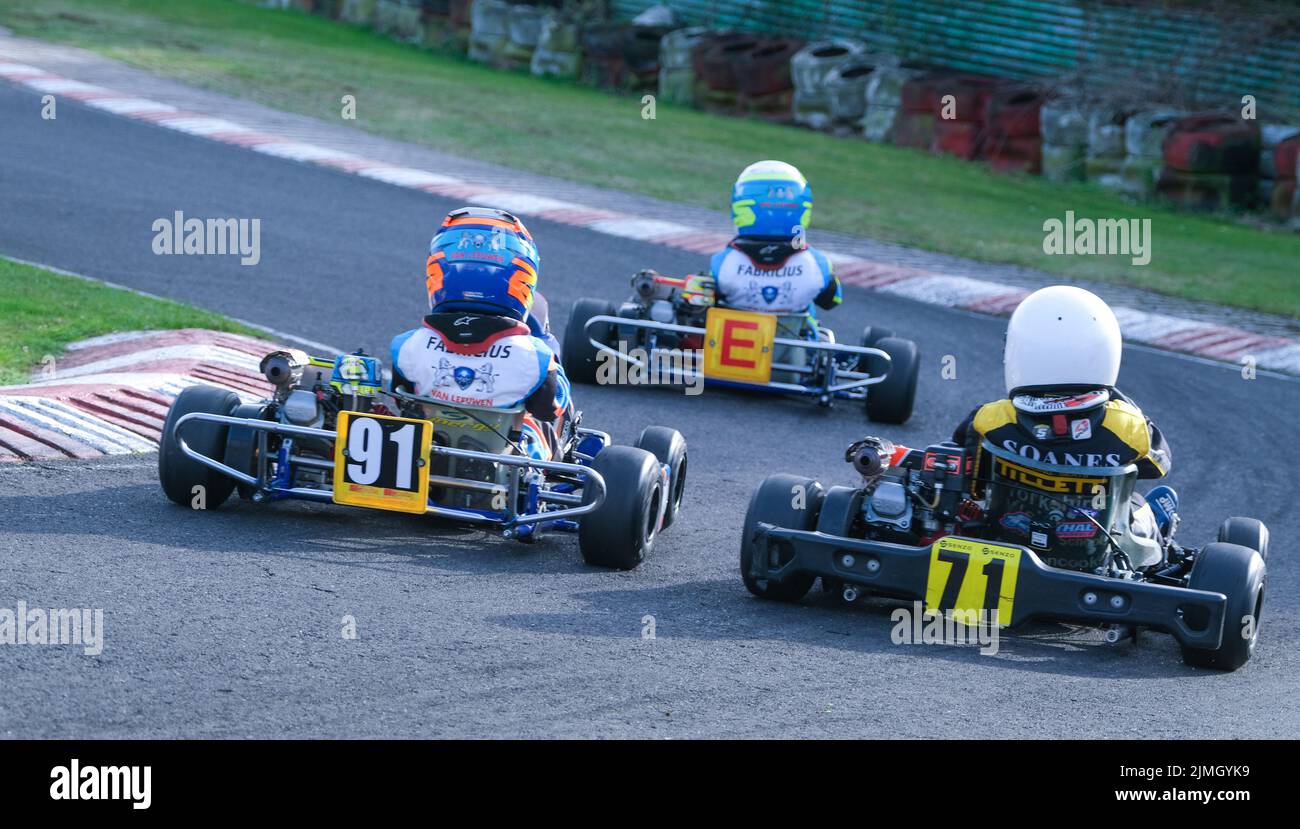 Karting races at South Yorkshire Karting Club Stock Photo - Alamy