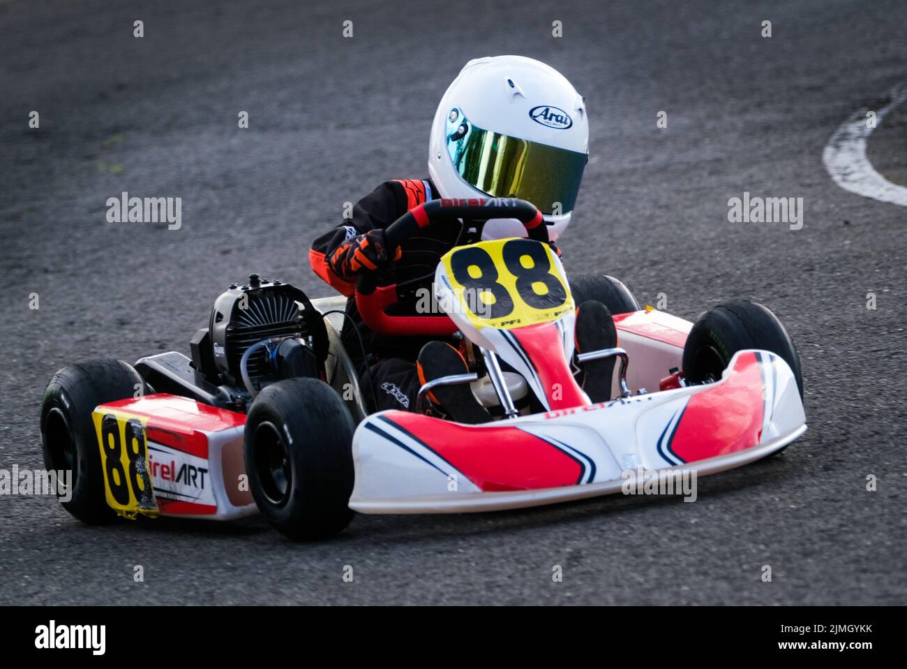 Karting races at South Yorkshire Karting Club Stock Photo - Alamy