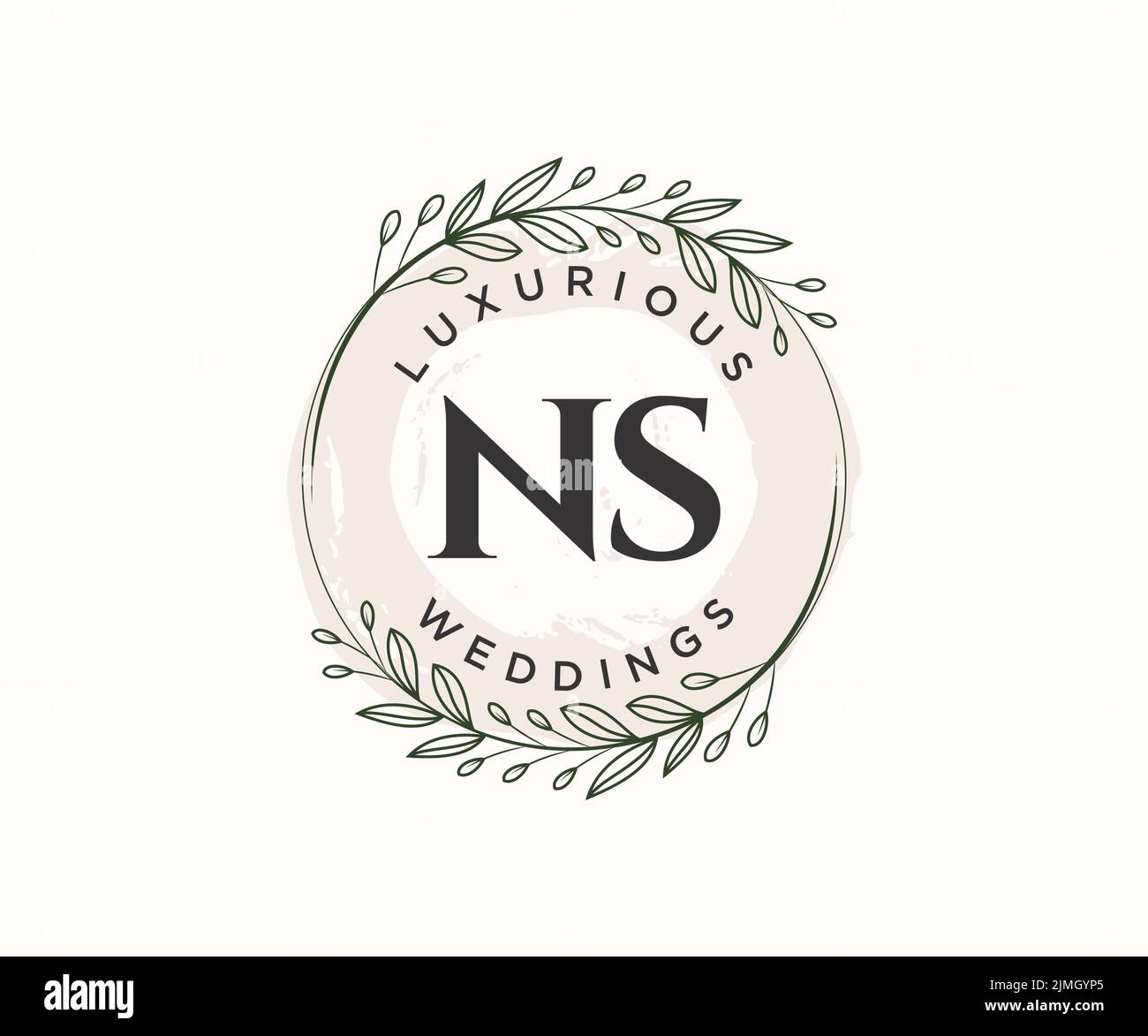 Ns monogram hi-res stock photography and images - Alamy