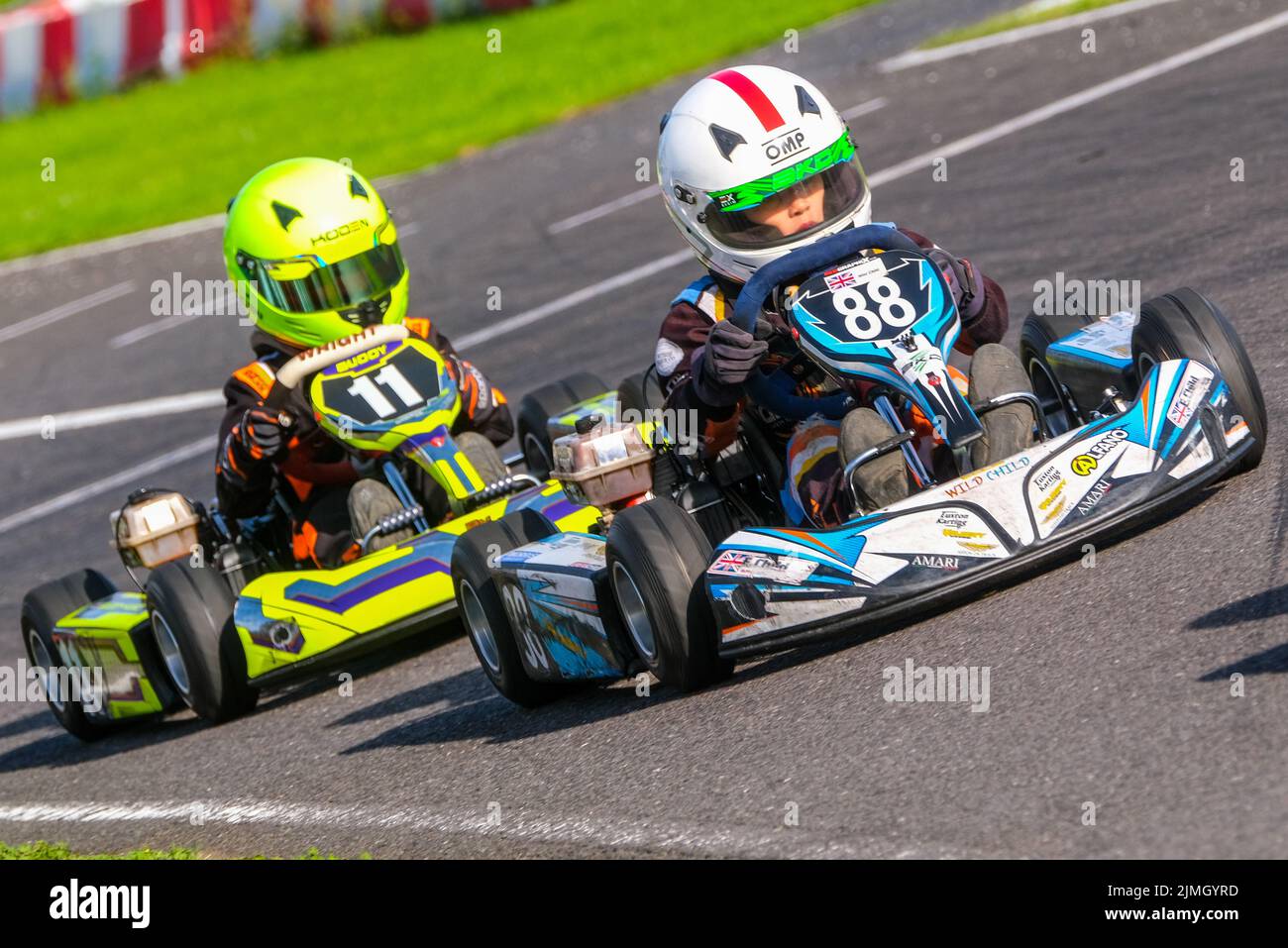 Karting races at South Yorkshire Karting Club Stock Photo - Alamy