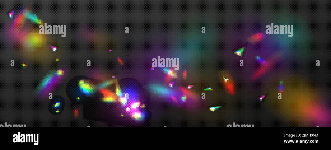 Overlay rainbow effect, prism crystal light refraction. Lens flare ...