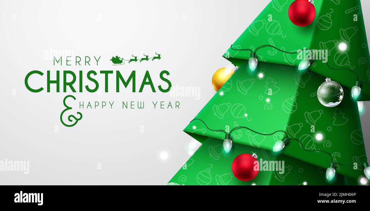Christmas greeting vector design. Merry christmas text in white space ...