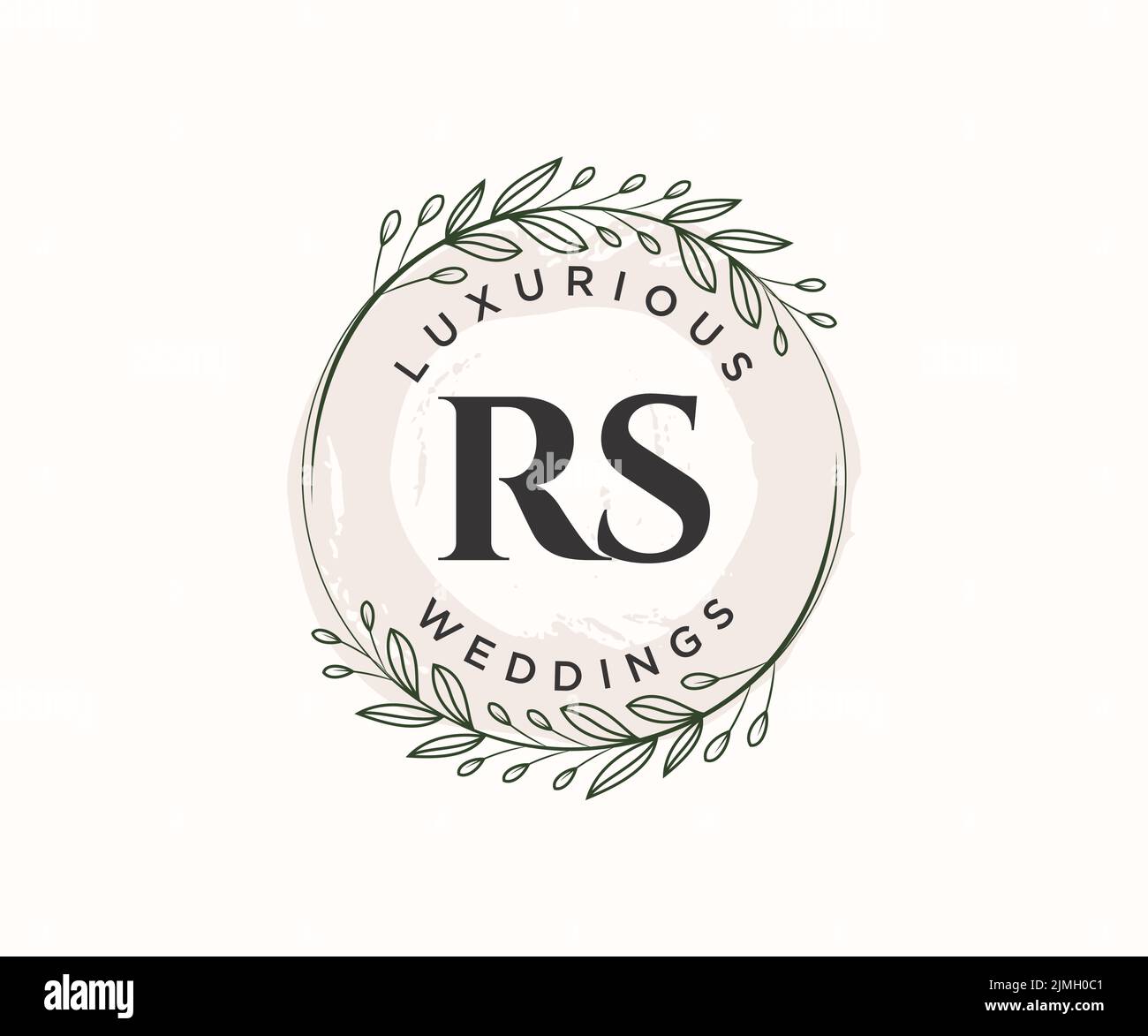 RS Initials letter Wedding monogram logos template, hand drawn modern ...