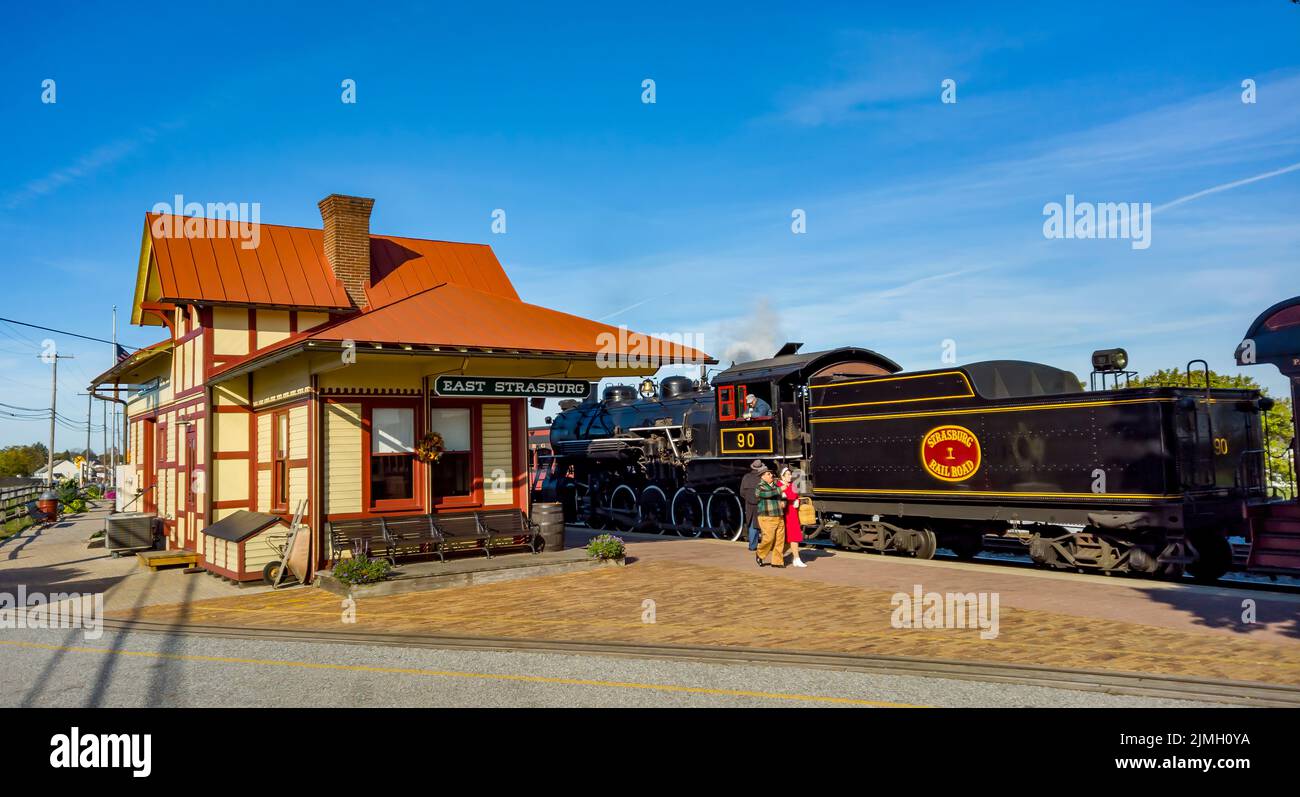 1940's Looking Photo of a Steam Train at a Station With Passengers ...