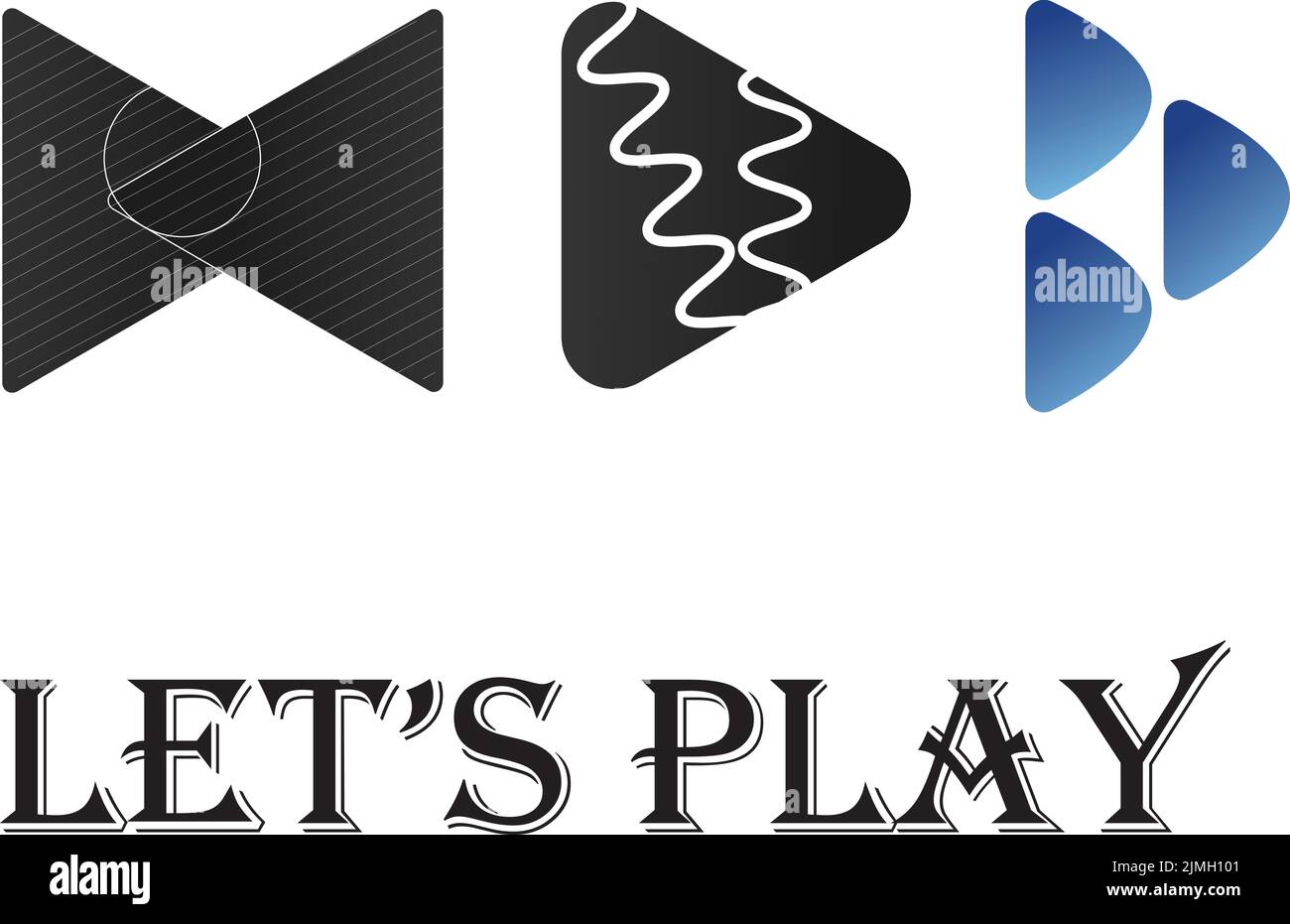 Symbols of Play button. Media player audio symbol.modern play buttons in three different styles ...