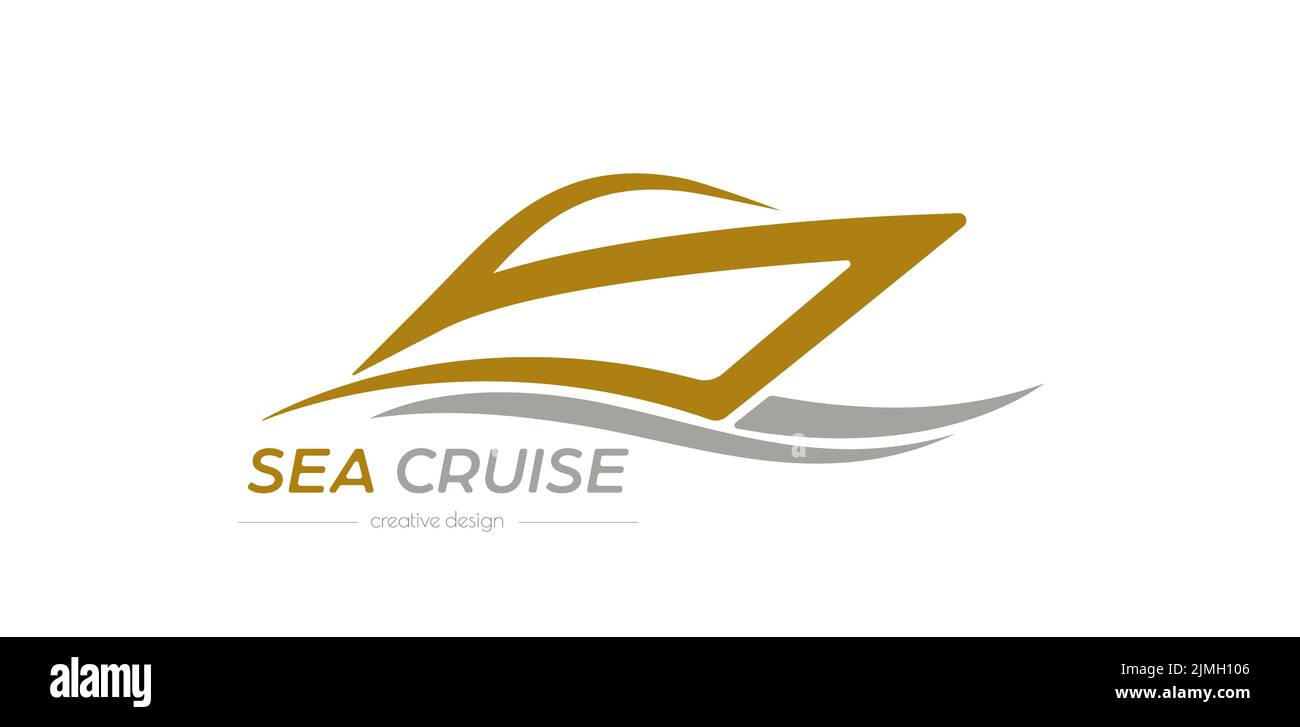 Sea cruise. Template for logo, sticker, stickers and labels, for ...