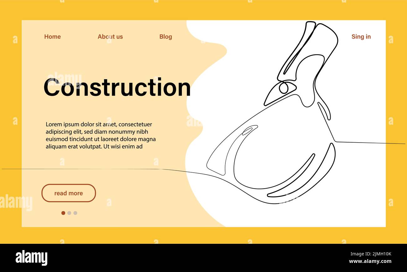 Vector landing page of architecture works with protective face masks ...