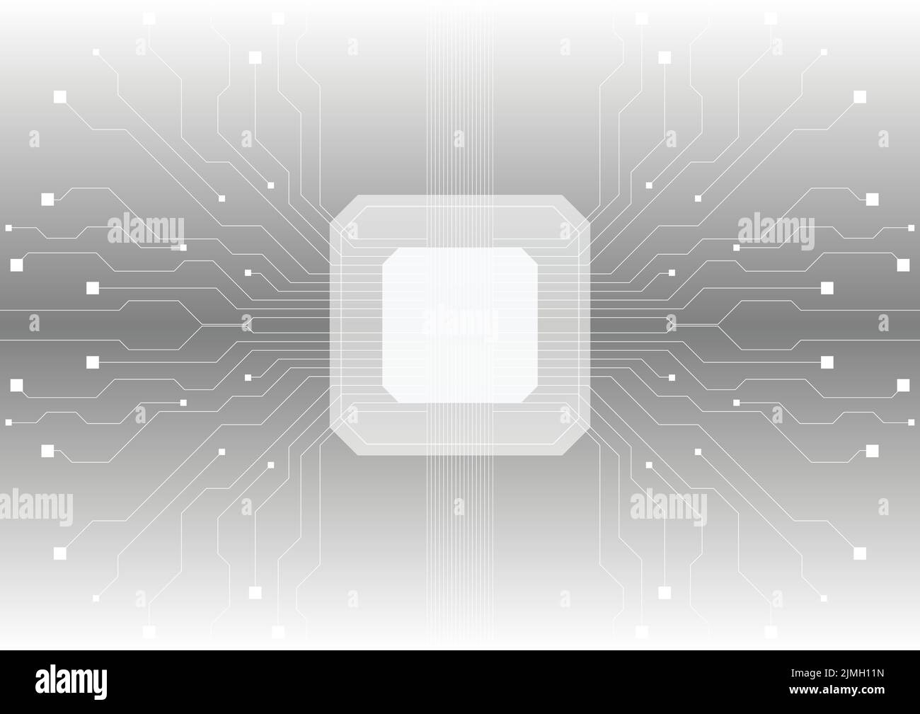 Grey abstract circuit board chip technology background. Vector design ...