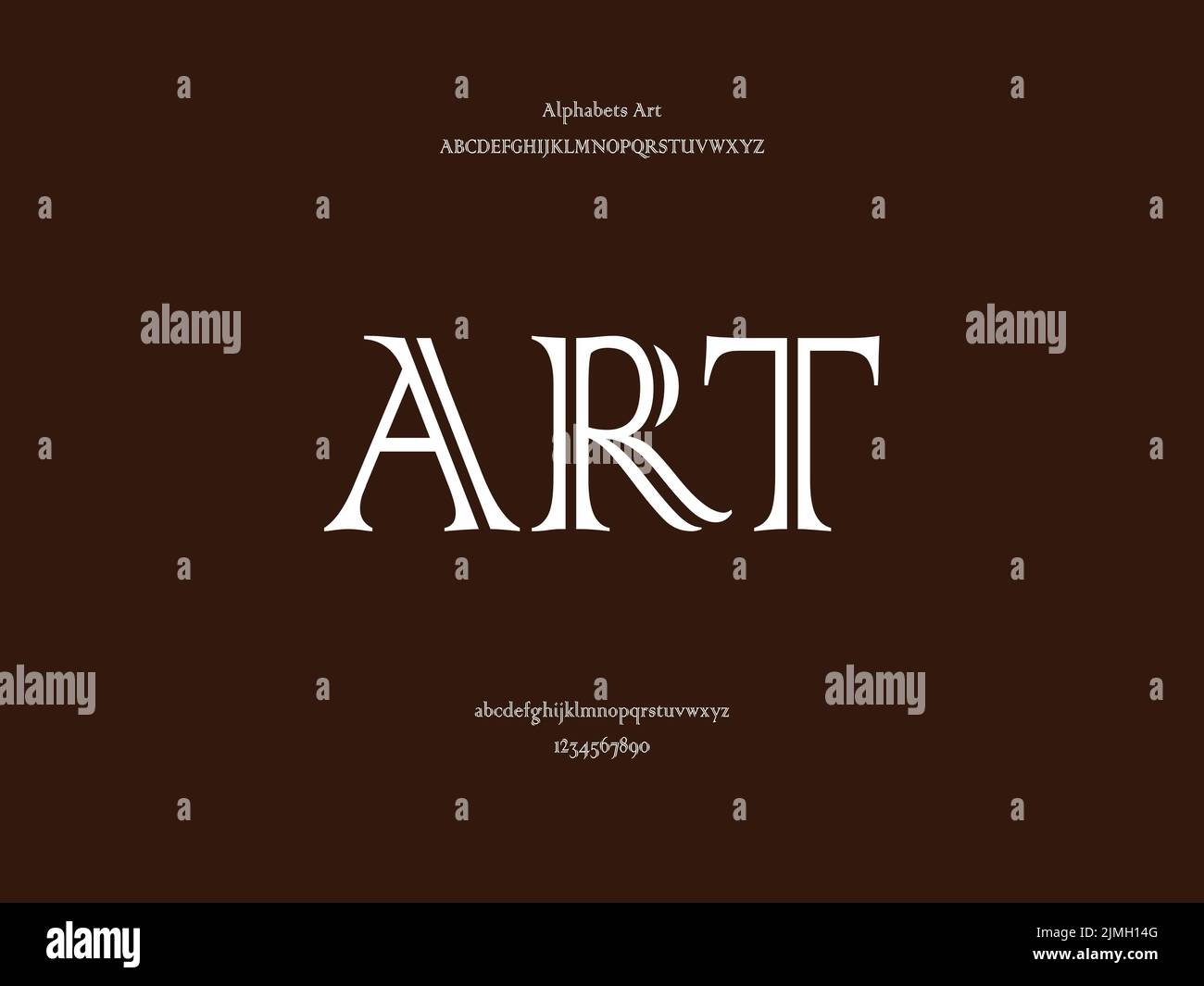 Elegant alphabet letters font and number. Typography uppercase and ...