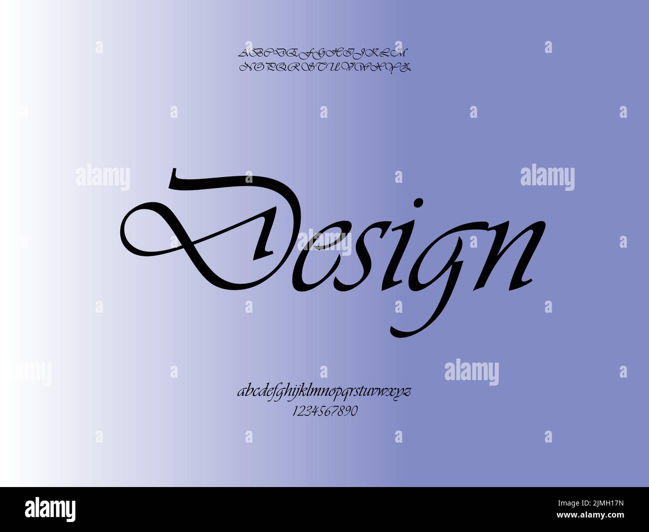 Elegant alphabet letters font and number. Typography uppercase and ...