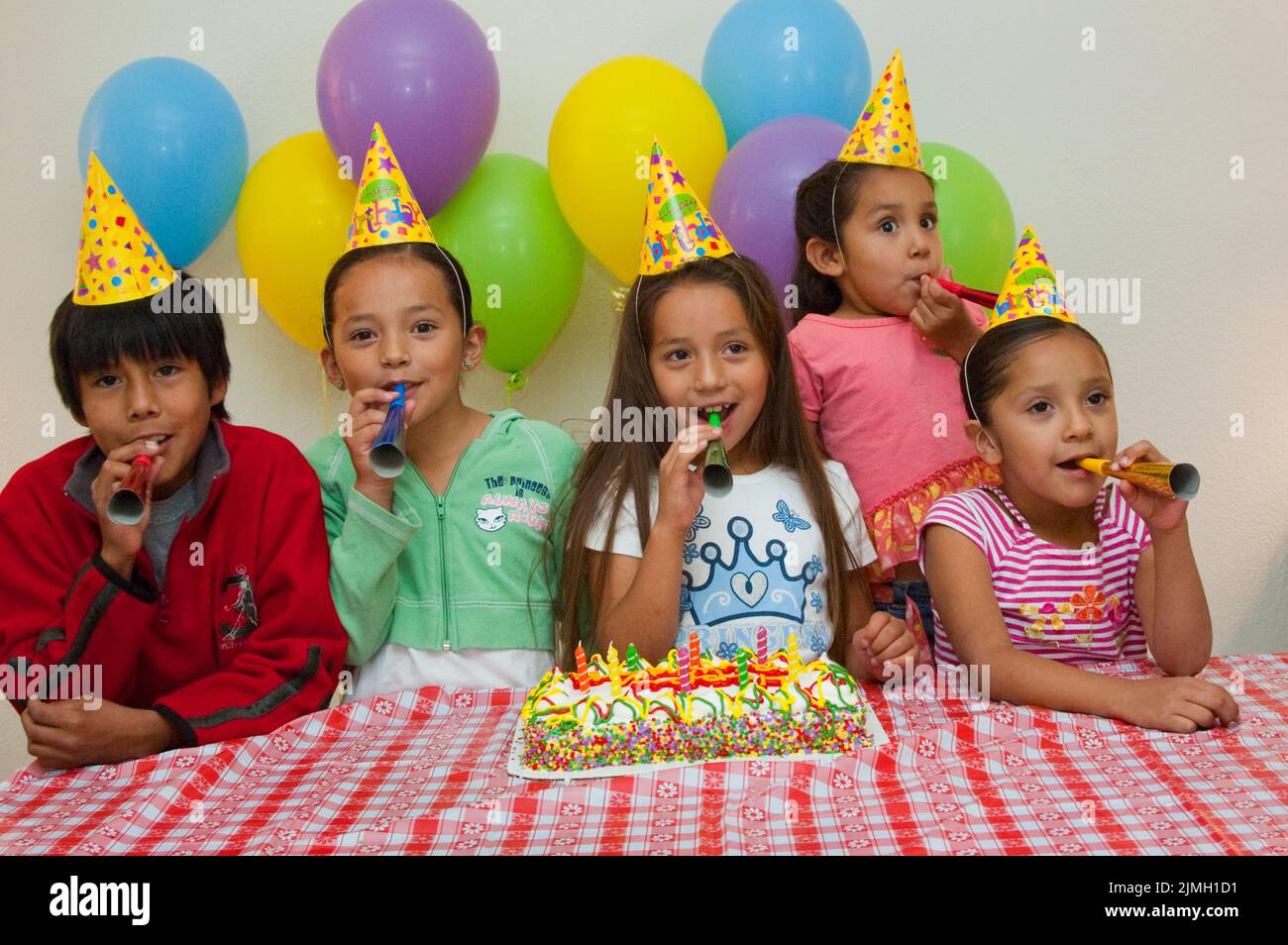 Native American children's birthday party is celebrated with a ...