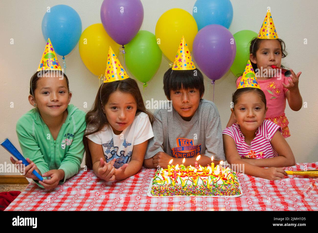 Native American children's birthday party is celebrated with a ...