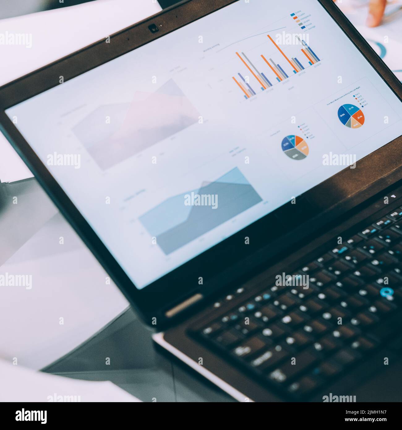Business meeting financial data graphs hi-res stock photography and ...