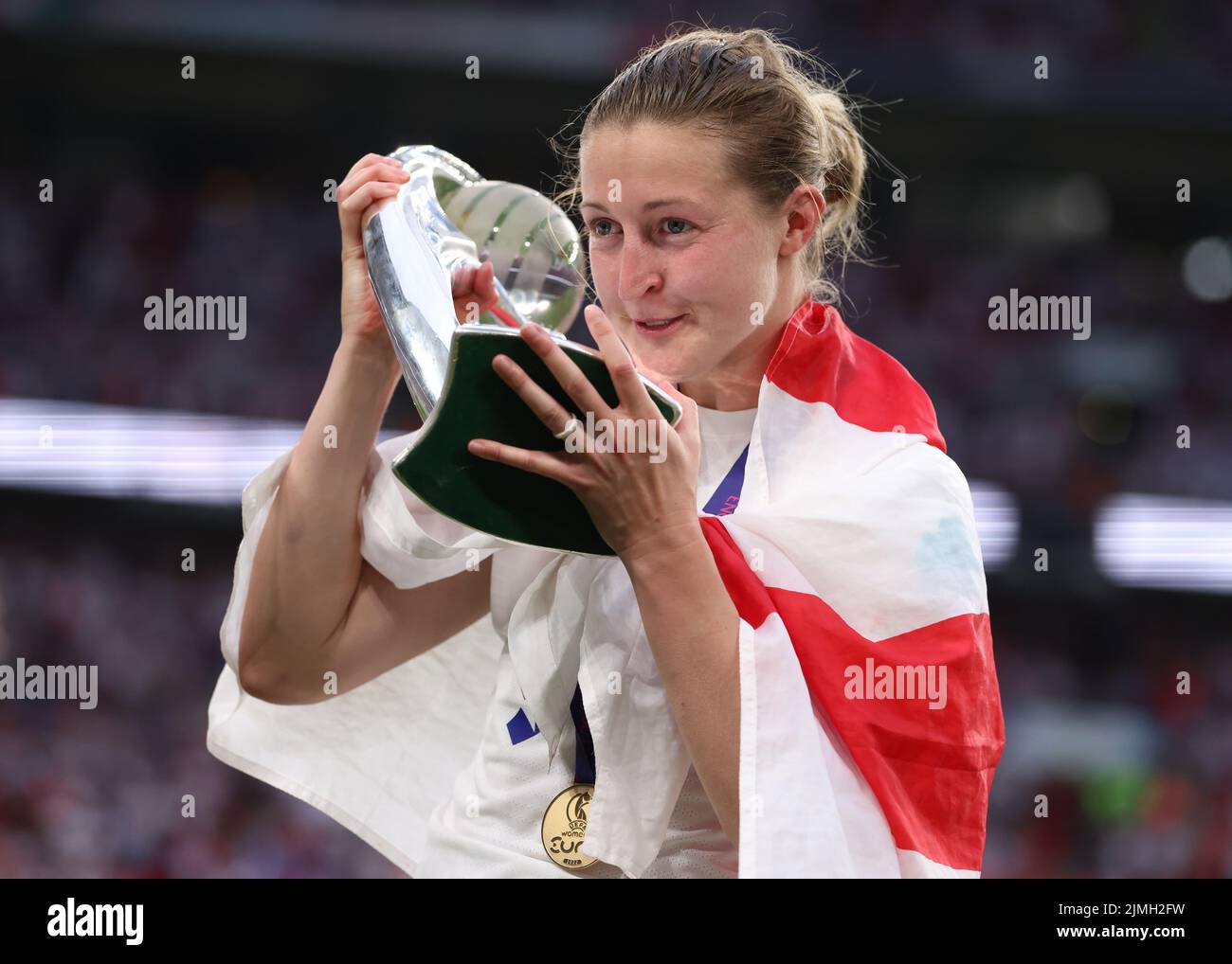 London, England, 31st July 2022. Ellen White of England kisses the ...