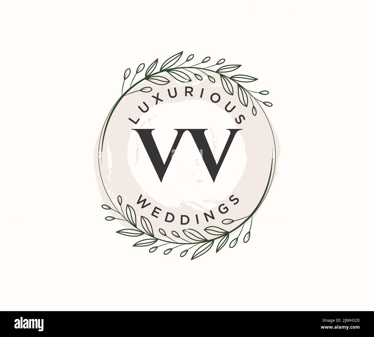 VV Initials letter Wedding monogram logos template, hand drawn modern ...