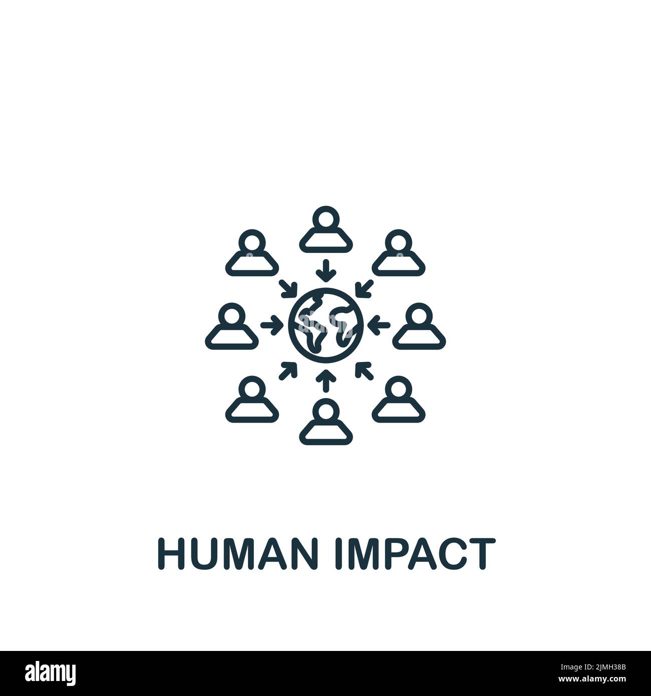 Human Impact icon. Monochrome simple icon for templates, web design and ...