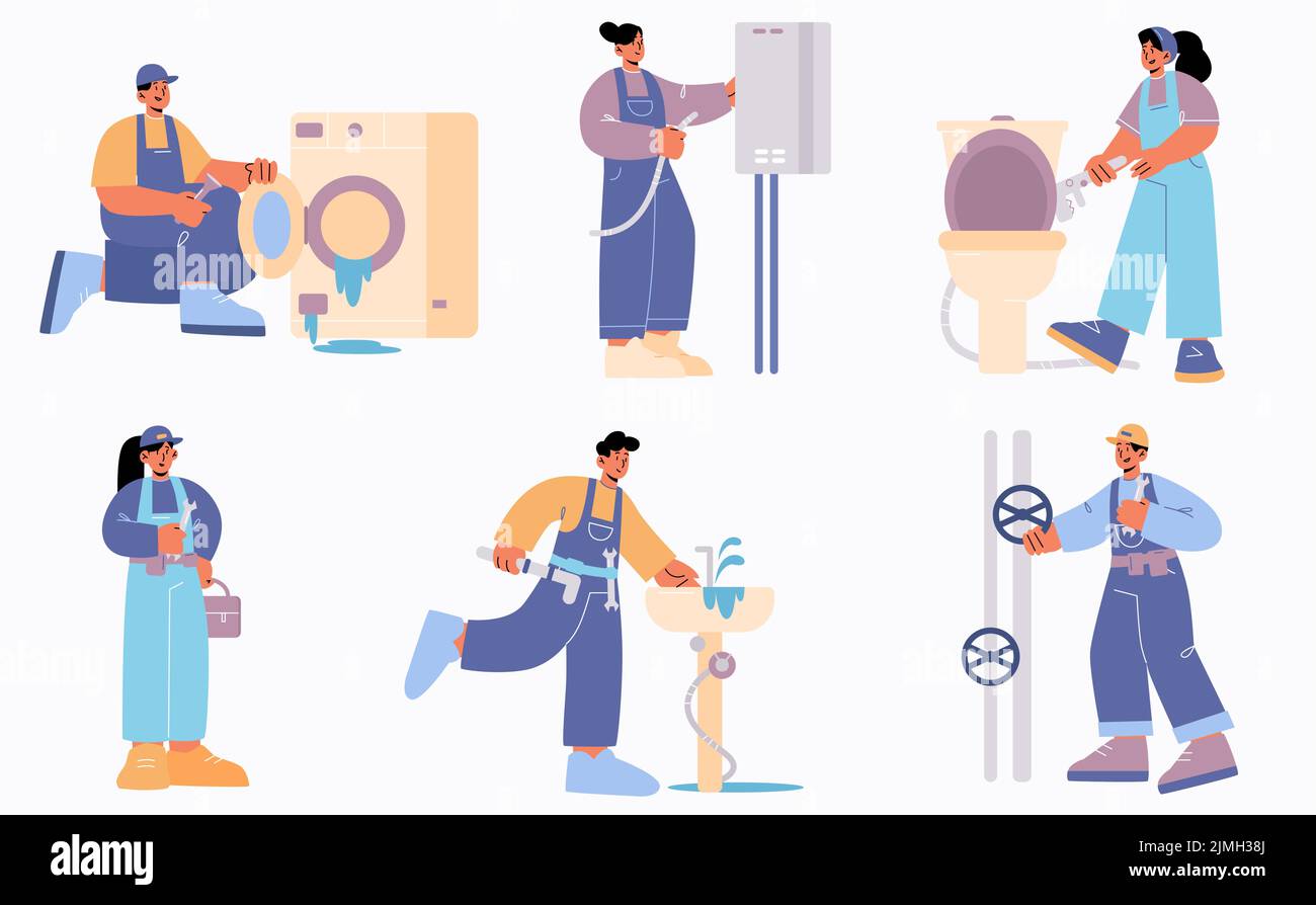 Broken water heater Stock Vector Images - Alamy