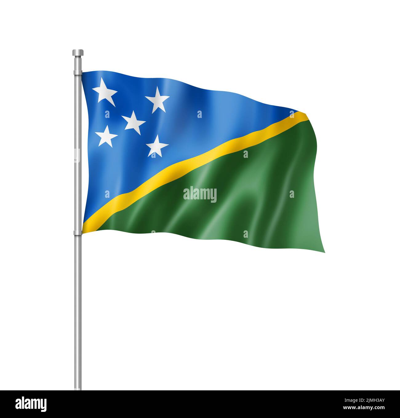 Solomon islands flag waving wind Cut Out Stock Images & Pictures - Alamy