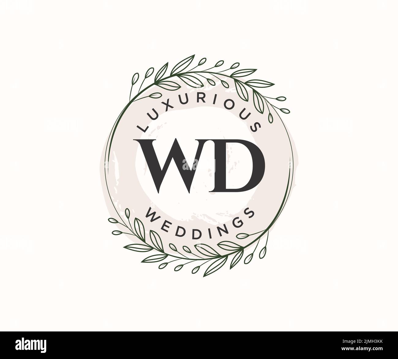 Logo initials wd vector vectors Cut Out Stock Images & Pictures - Alamy