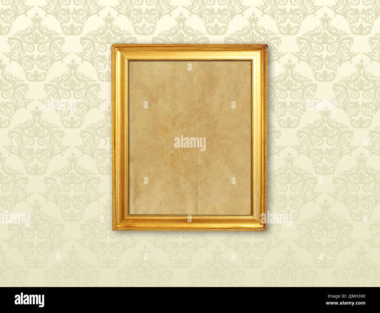 Old frame on a vintage wallpaper Stock Photo - Alamy