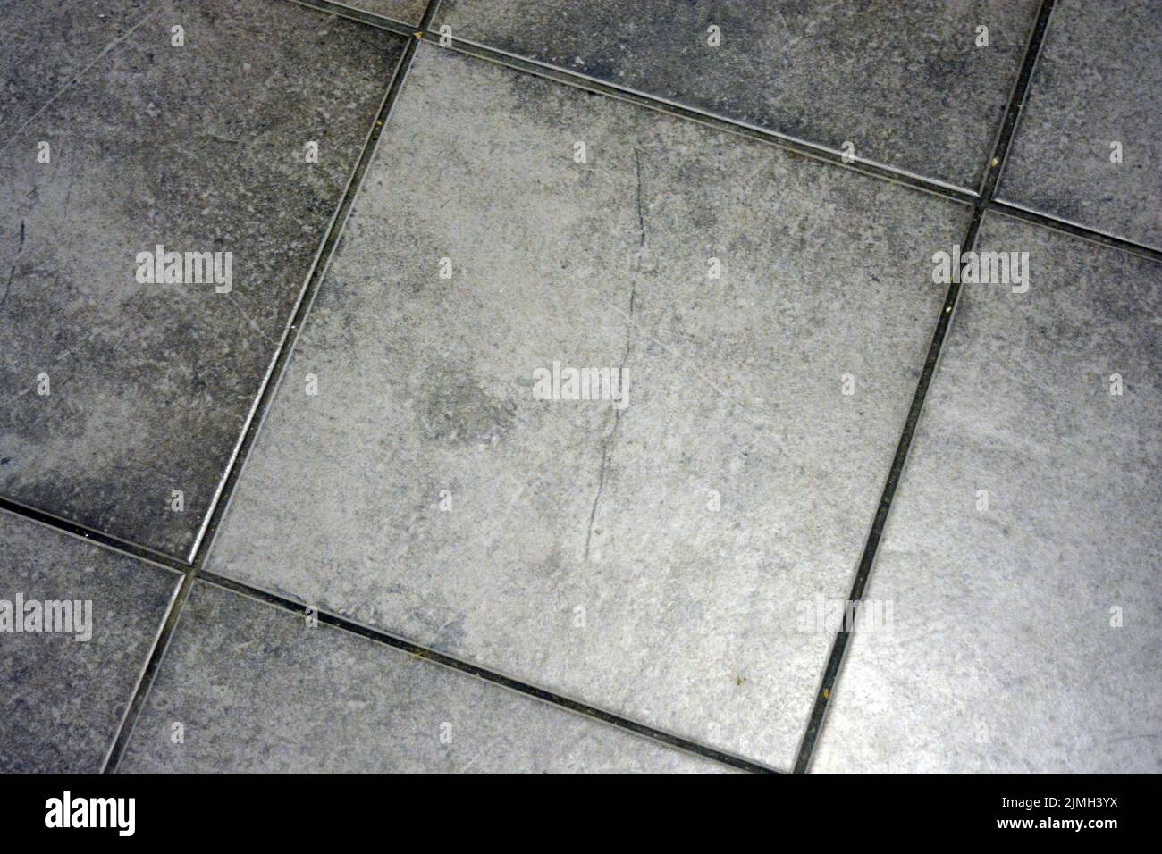 Construction materials, large gray stone tiles laid on the floor of the ...