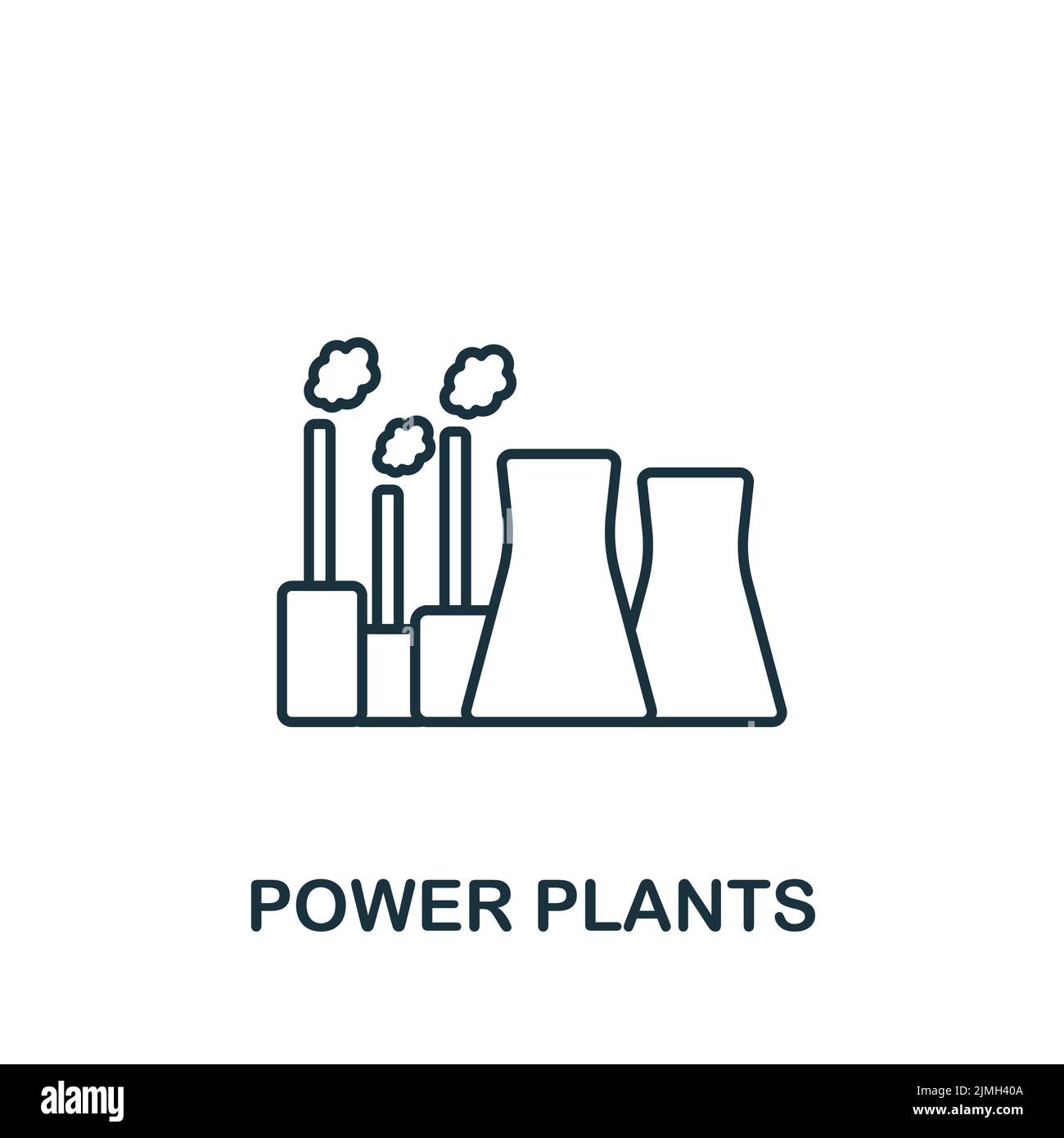 Power Plants icon. Monochrome simple icon for templates, web design and ...
