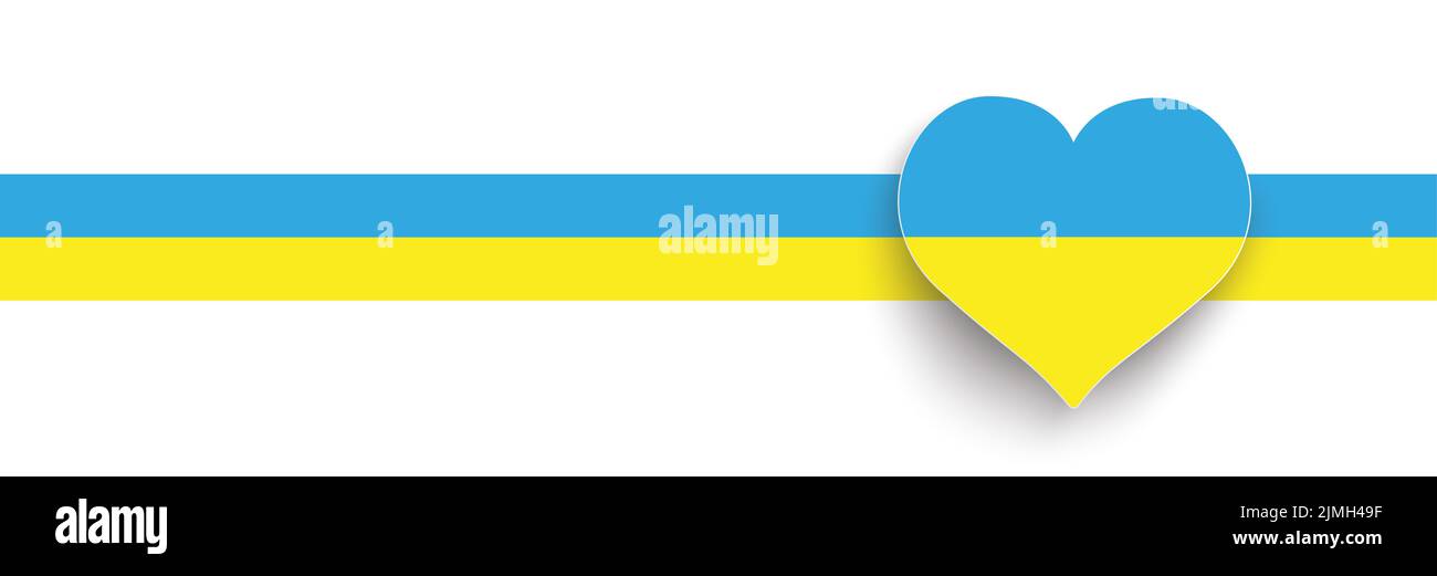 Ukraine Heart National Stripes Flag Header Stock Photo - Alamy