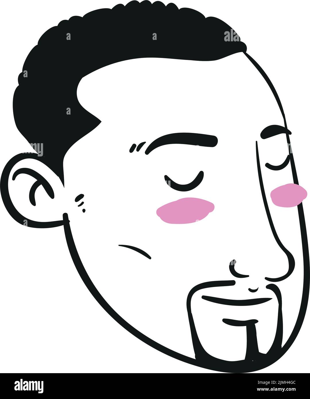 blushing man face Stock Vector Image & Art - Alamy