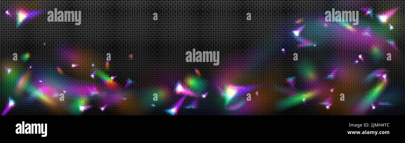 Overlay rainbow effect, prism crystal light refraction. Lens flare ...